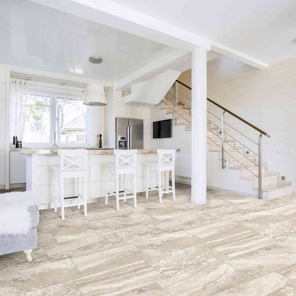 The Tile Life Beverly 10" x 16" Ivory Ceramic Wall Tile - Bed Bath ...