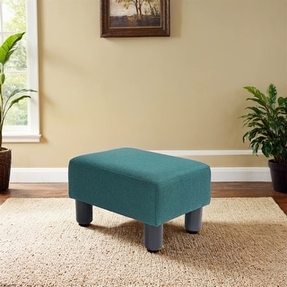 Ottoman Foot Rest,Small Foot Stool with Linen Fabric Upholstery - Bed ...