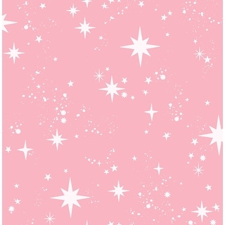 Advantage Twinkle Pink Starry Skies Wallpaper - Bed Bath & Beyond ...
