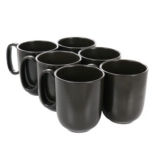 6 Piece 15 Ounce Round Stoneware Mug Set - Bed Bath & Beyond - 38237775