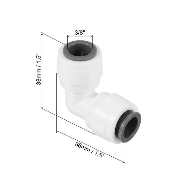 10Pcs Push to Connect Elbow Fittings 90 Degree Water Line Fitting - White - Bed Bath & Beyond ...