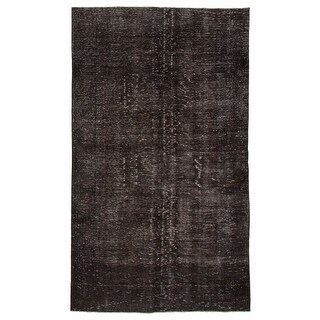 ECARPETGALLERY Hand-knotted Color Transition Black Wool Rug - 4'11 x 8 ...