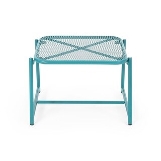 Roomfitters Kincaid Outdoor Metal Mesh Side Table with Rounded Edges ...