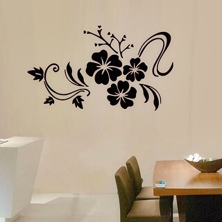 Wall Sticker Flower Pattern Removable Acrylic Farmhouse Office 3D ...