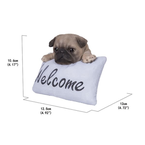 Pug With Welcome Sign - - 33312958