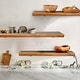 Home Soft Things 1 PieceTeak Shelf With Live Edge Wooden Wall Shelves ...