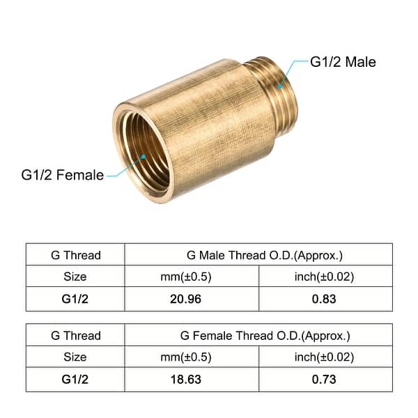 Brass Extension Pipe Fitting Reducer Coupling Adapter - Bed Bath ...