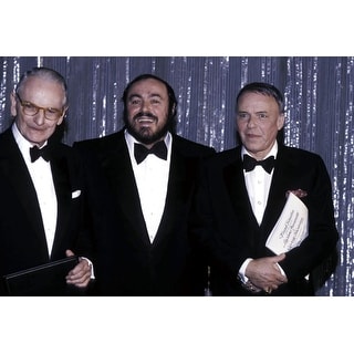 Frank Sinatra Luciano Pavarotti and Laurance Rockefeller at an event ...
