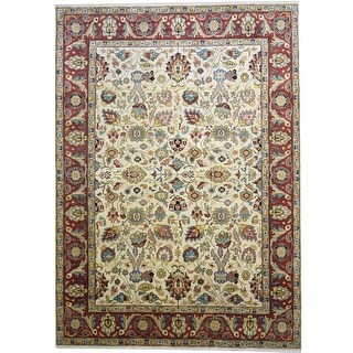 One of a Kind Hand-Knotted Persian 9' x 12' Oriental Wool Beige Rug - 9 ...