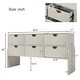 Rubber Wood Venner Three-Drawer Dresser Sideboard Cabinet Console Table ...