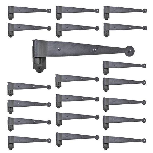 Black Offset Strap Lift Off Pintle Hinge 11" x 2 5/8" Wrought Iron ...
