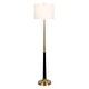 HomeRoots 60" Black Traditional Shaped Floor Lamp With White Frosted ...