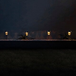 Alpine Corporation 17" Tall Outdoor Solar Powered Pathway LED Light ...