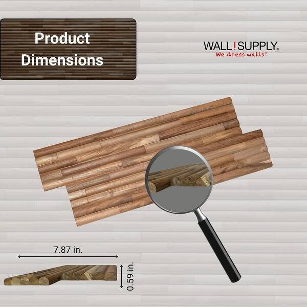 Wall!Supply UltraWood Teak Round Panels - Upcycled Teak Wood Wall ...