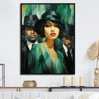 Designart "Harlem Cabaret Nights Couple" Harlem Renaissance Framed Wall ...