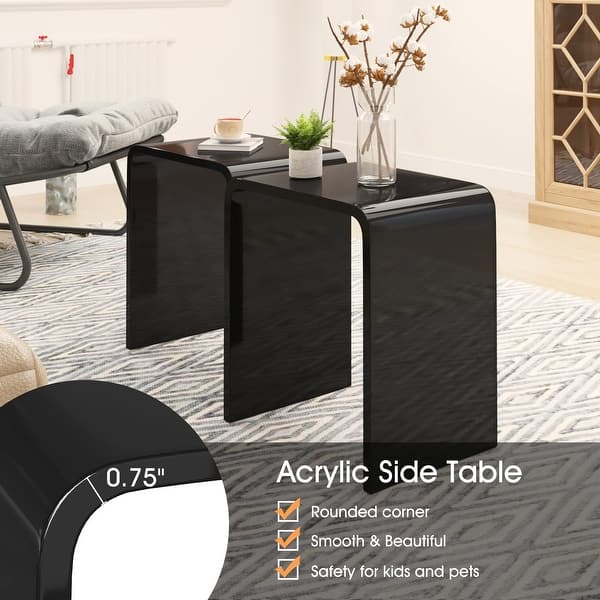 acrylic end table set