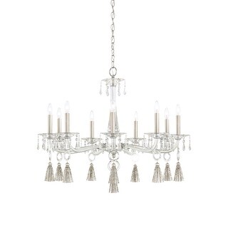 Sarella 8 Light Chandelier in White with Crystal Heritage - One Size ...