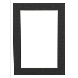 9x12 Mat Bevel Cut for 7x10 Photos - Acid Free Textured Black Precut ...