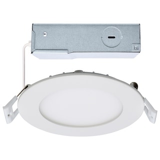 10 Watt LED Direct Wire Downlight Edge-lit 4-Inch CCT Selectable Round ...