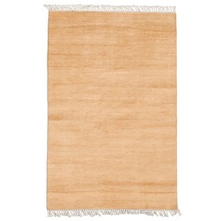 ECARPETGALLERY Hand-knotted Pak Finest Gabbeh Tan Wool Rug - 4'1 x 6'2 ...