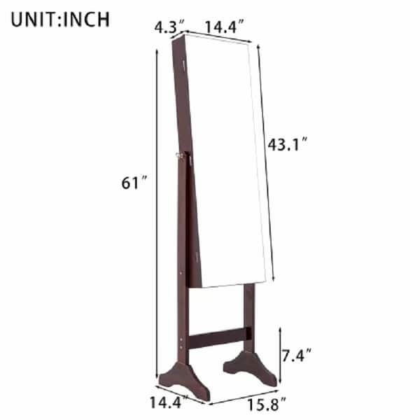 Jewelry Storage Mirror Cabinet With LED Lights,For Living Room Or ...