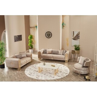 Mero 3-Pieces Living Room Set 1 Sofa & 1 Loveseat & 1 Chair - Bed Bath ...