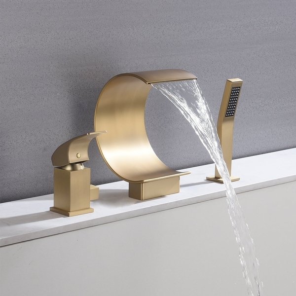 Bathroom Faucets Freestanding Floor Mount Tub Faucet Bathtub with Hand ...