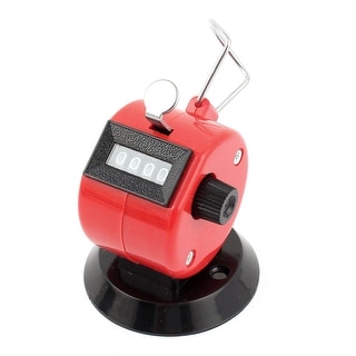 Handheld 0-9999 Desk Tally Counter 4 Digits Numbers Round Base - Black ...