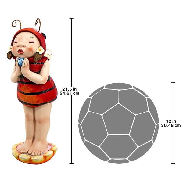 Design Toscano Sarah the Lady Bug Fairy Garden Helper Statue - Bed Bath ...