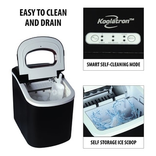 Koolatron Portable Automatic Ice Maker, 1.85L (2 qt), Black, Sm or Lg ...