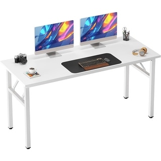 54 Inch Folding Desk, Large Home Office Desk, No Assembly Required ...
