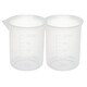 2 Pcs 100mL Plastic Science Experiment Measuring Graduated Beaker Cup 6 ...