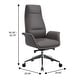 Summit Series High-Back Swivel Leather Office Desk Chair with Metal ...