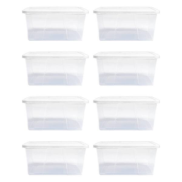 Homz 12 Qt Snaplock Clear Plastic Storage Container Bin with Secure Lid ...