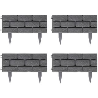 Imitation Stone Brick Designed Garden Border Edging Picket Fence, High ...