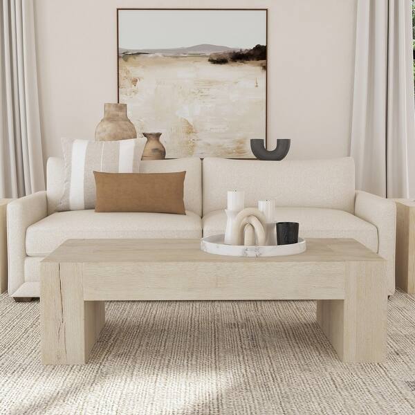 Classic Home Bristol Cracked Oak Coffee Table in Meadow White - Bed ...