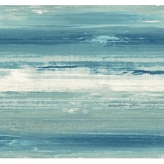 Seabrook Designs Marwick Watercolor Stripe Unpasted Wallpaper - Bed ...