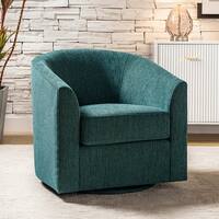 Cuenca Upholstered Barrel Chair with Swivel Base - On Sale - Bed Bath ...