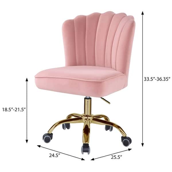 Erica Rose Quartz and Gold Swivel Office Chair - Bed Bath & Beyond ...