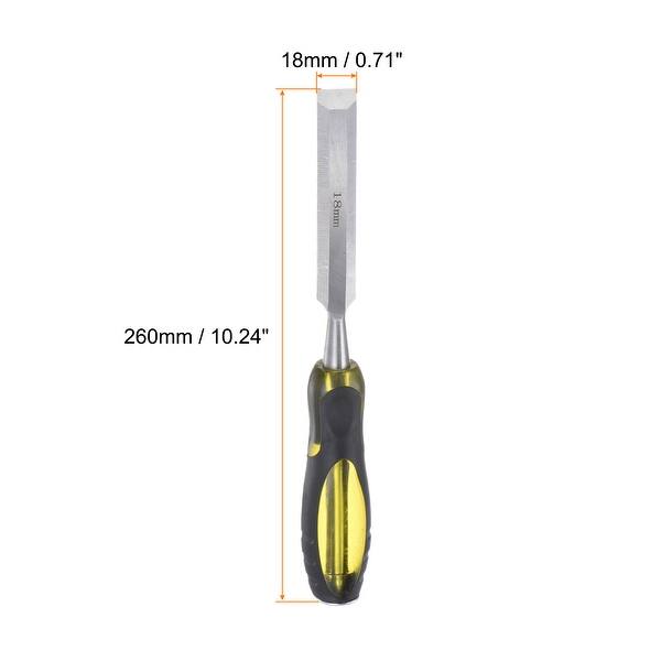 18mm Straight Wood Chisel 260mm Beveled Edge Blade Woodworking Hand ...
