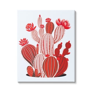 Stupell Red Modern Cactus Plants Canvas Wall Art Design by Ziwei Li ...