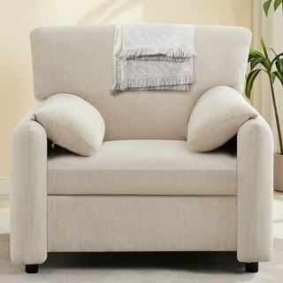 Modern accent chair, Chenille oversized arm chair, 38 inches wide ...