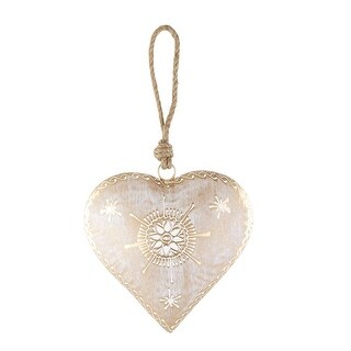 9" Gold Stylish Unique Wooden Large Heart Shaped Decor - Bed Bath ...