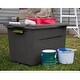 Sterilite 35 Gallon Storage Tote Box with Latching Container Lid, Gray ...