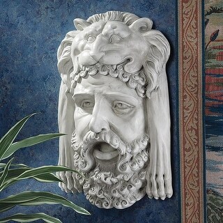 Design Toscano Hercules Bust with Nemean Lion Headdress Wall Sculpture ...