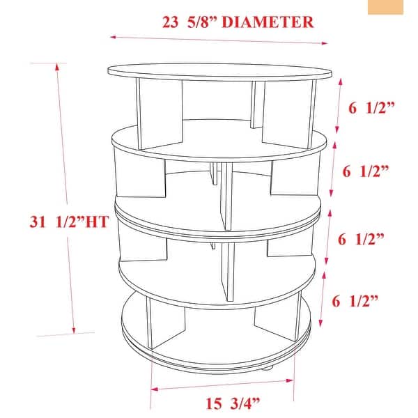 4-Tier Revolving Free Standing Lazy Susan Shoe Rack Storage Organizer ...