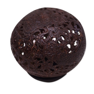 Novica Handmade Dragon And Ganesha Coconut Shell Sculpture - Bed Bath ...