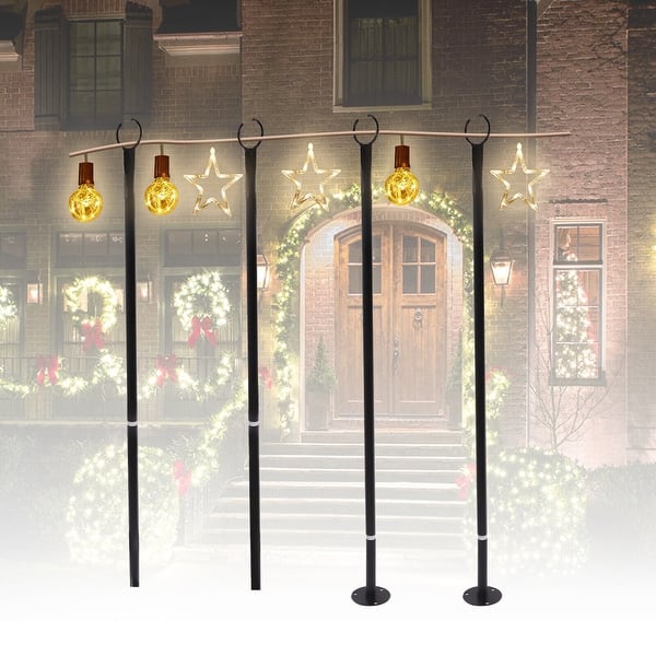Outdoor Patio Light Poles Christmas Decorations Outdoor Yard - Black ...