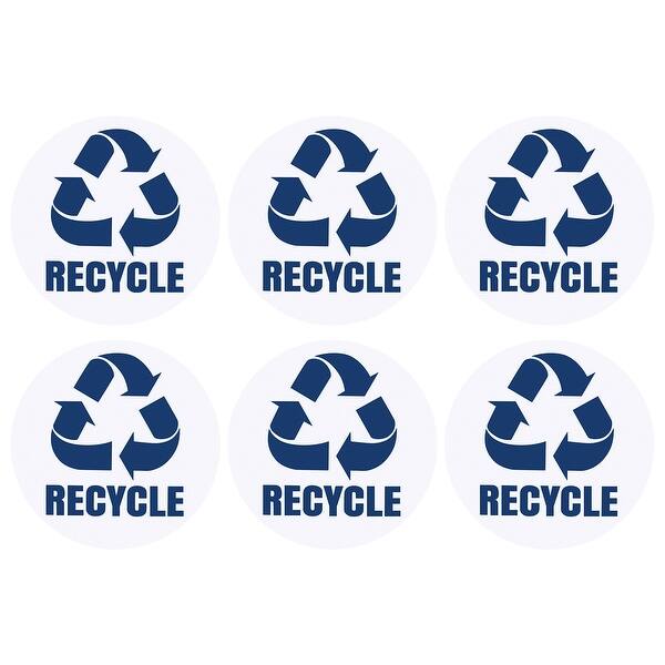 Recycle Sticker Bin Labels 5 Inch Large Recycling Vinyl for Trash Can ...