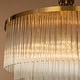 Mid-century Modern 8-Lights 3-Tier Glam Antique Brass Round Glass ...
